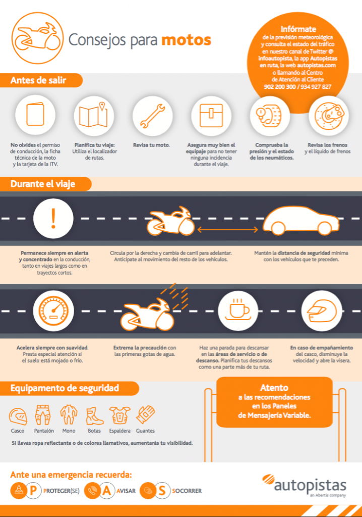 Recomendaciones para circular en moto | Autopistas